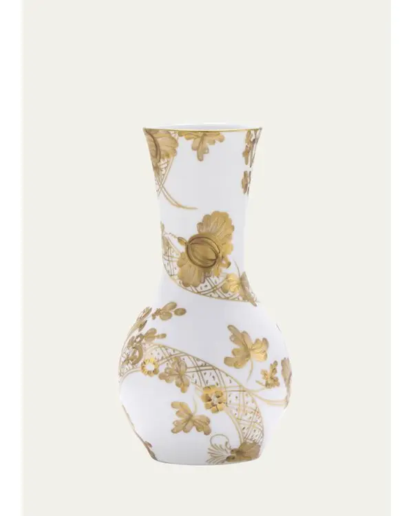 GINORI 1735 Oriente Italiano Aurum Tulipano Vase, 8 - White Pattern