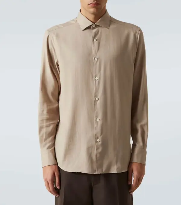Zegna Cotton And Cashmere Shirt