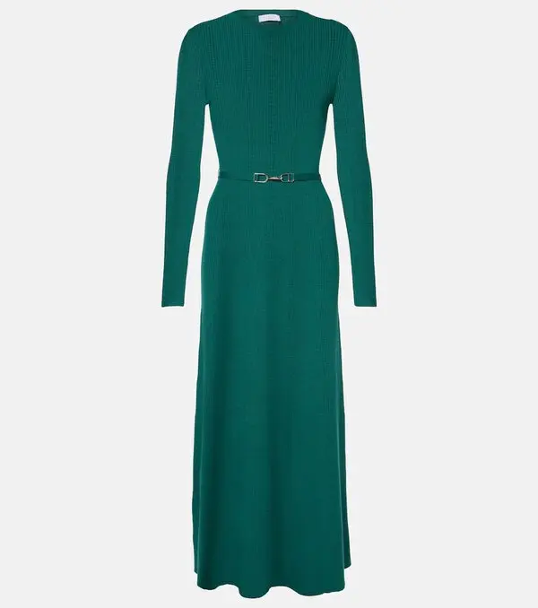 Gabriela Hearst Imagene Wool Midi Dress - Green