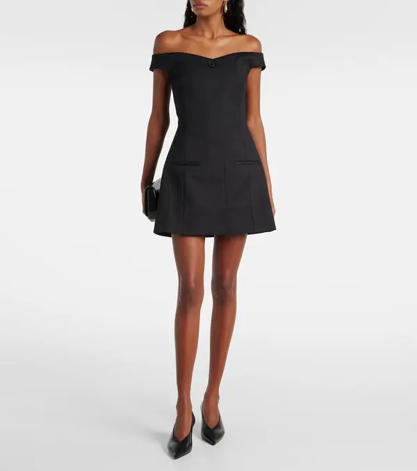 SIR. Sandrine Off-the-shoulder Mini Dress - Black
