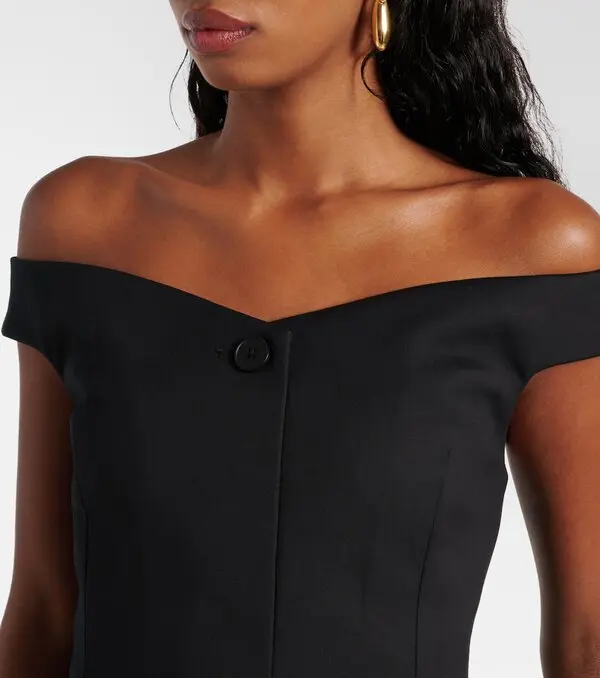 SIR. Sandrine Off-the-shoulder Mini Dress - Black