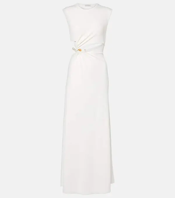 Christopher Esber Concave Stone Maxi Dress - White
