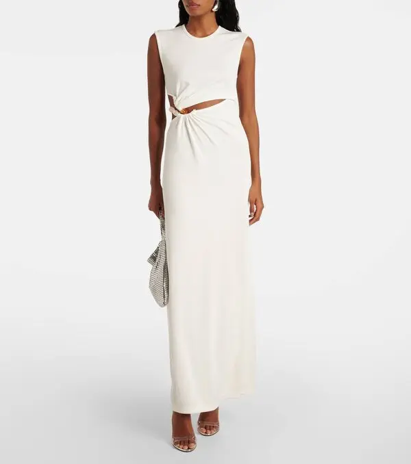 Christopher Esber Concave Stone Maxi Dress - White