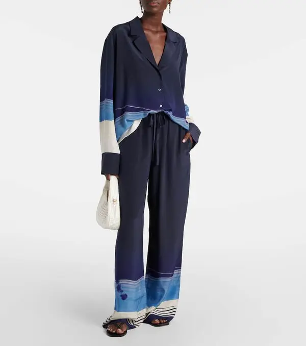 SIR. Mariner Printed Wide-leg Pants