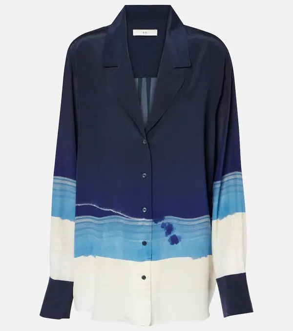 SIR. Mariner Printed Silk Crêpe De Chine Shirt