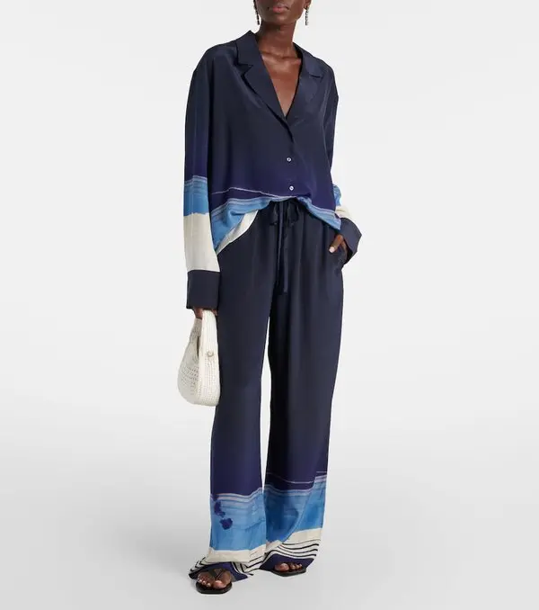 SIR. Mariner Printed Silk Crêpe De Chine Shirt