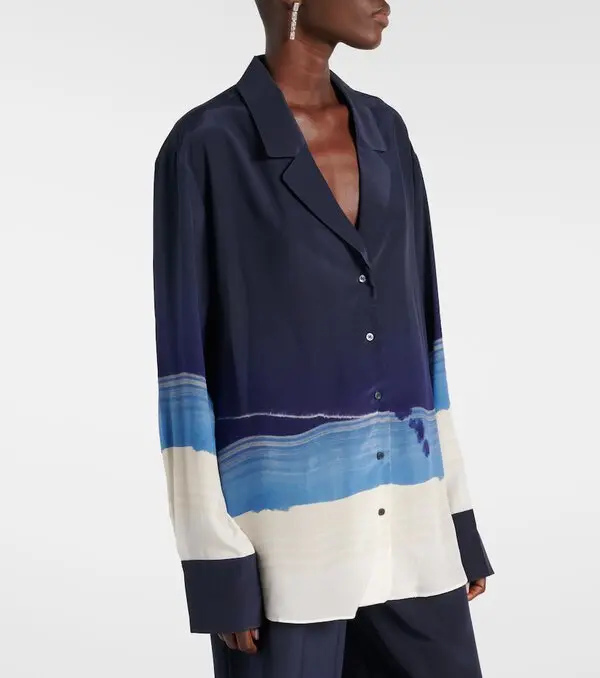 SIR. Mariner Printed Silk Crêpe De Chine Shirt