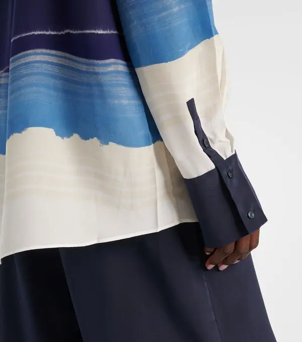 SIR. Mariner Printed Silk Crêpe De Chine Shirt