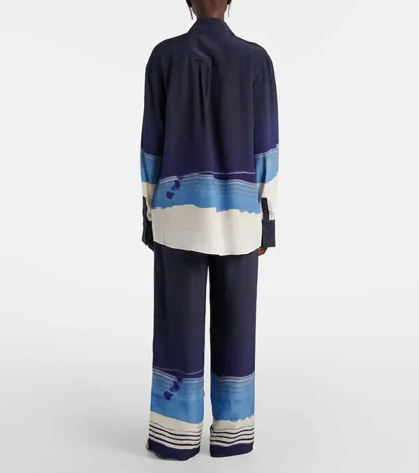 SIR. Mariner Printed Silk Crêpe De Chine Shirt