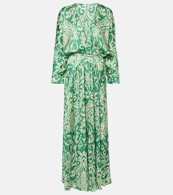 Poupette St Barth Ilona Printed Maxi Dress - Green