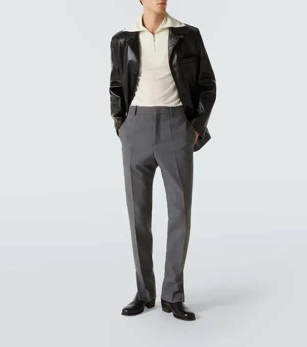 JIL SANDER Virgin Wool Tapered Trousers