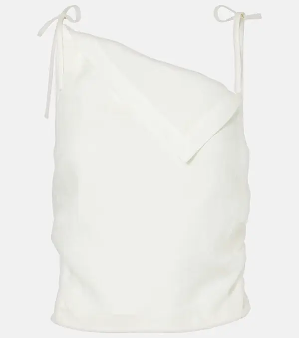 SIR. Rosalia Ramie Top - White
