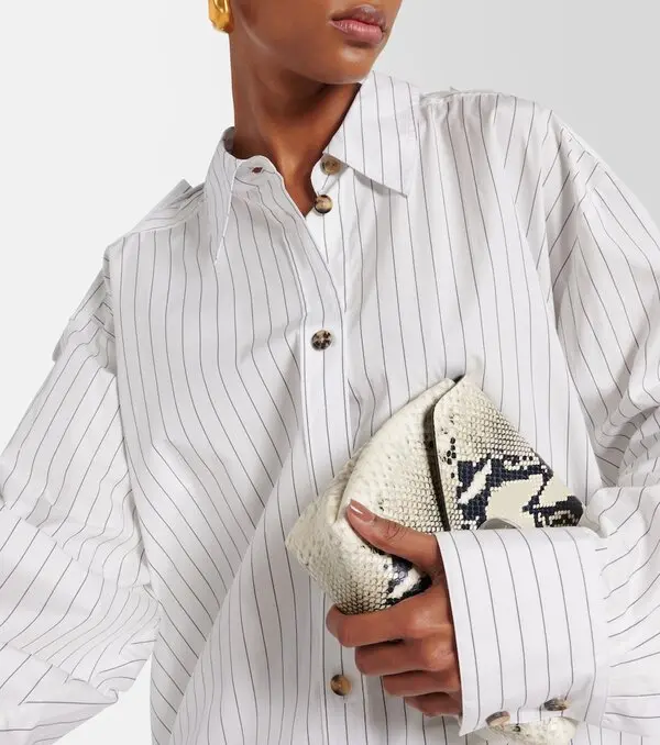 Khaite Tamal Pinstriped Cotton Shirt