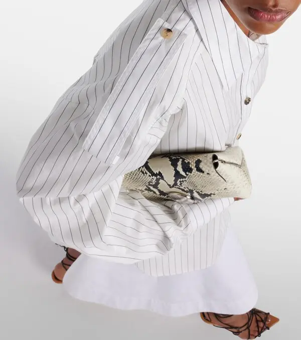 Khaite Tamal Pinstriped Cotton Shirt