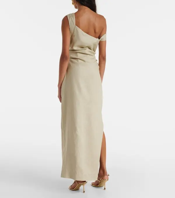 SIR. Tamara Linen Maxi Dress - Green
