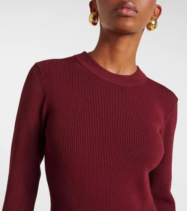 Simkhai Kenlie Satin And Jersey Midi Dress - Red