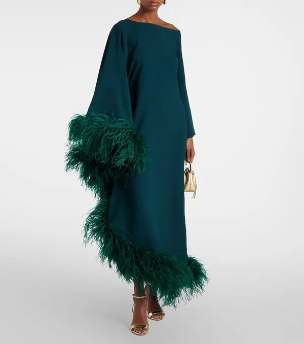 Women's Green Feather Dresses