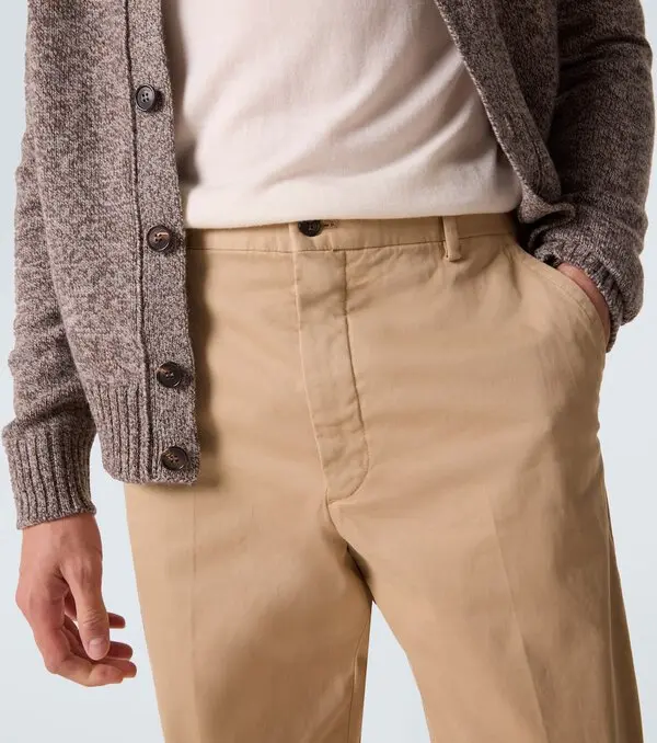 SLOWEAR Straight Leg Cotton Blend Pants