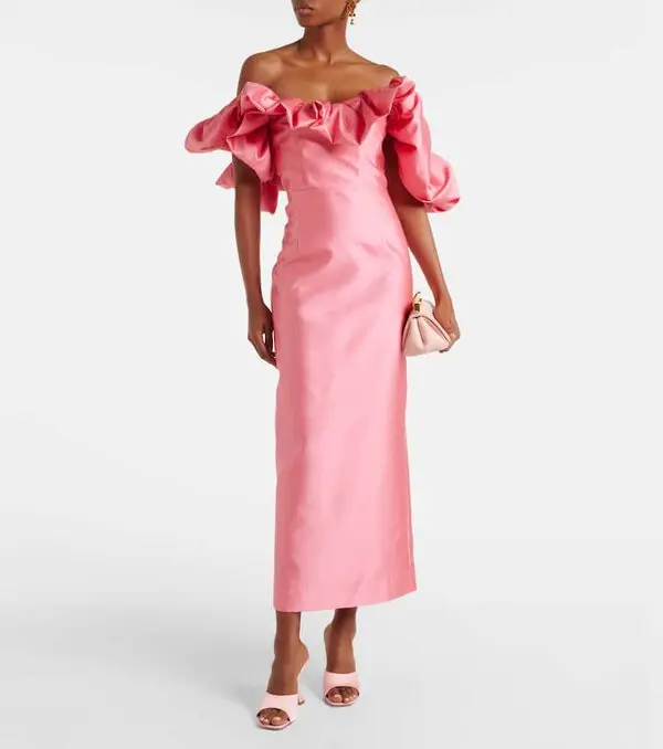 ALEMAIS Alémais Ruffled Off-shoulder Gown