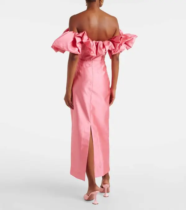 ALEMAIS Alémais Ruffled Off-shoulder Gown