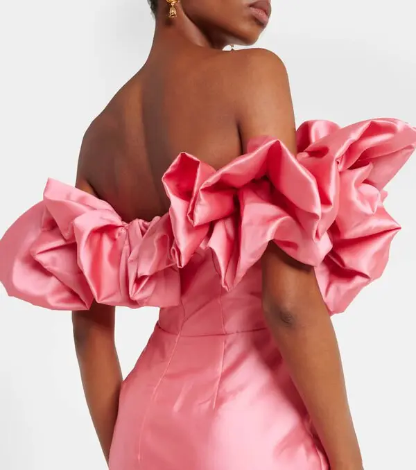 ALEMAIS Alémais Ruffled Off-shoulder Gown