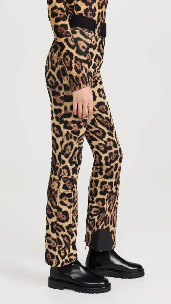 Goldbergh Minou Leopard Print Ski Pants - Jaguar