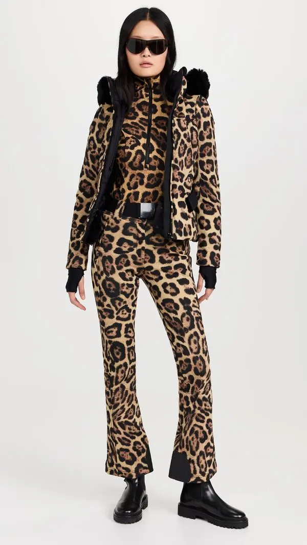 Goldbergh Minou Leopard Print Ski Pants - Jaguar
