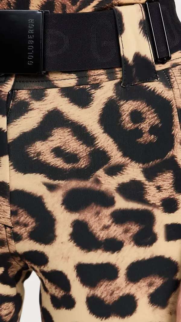 Goldbergh Minou Leopard Print Ski Pants - Jaguar