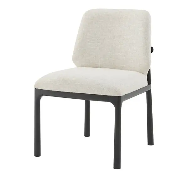 THEODORE ALEXANDER Kesden Dining Side Chair - Gray/black