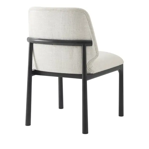 THEODORE ALEXANDER Kesden Dining Side Chair - Gray/black