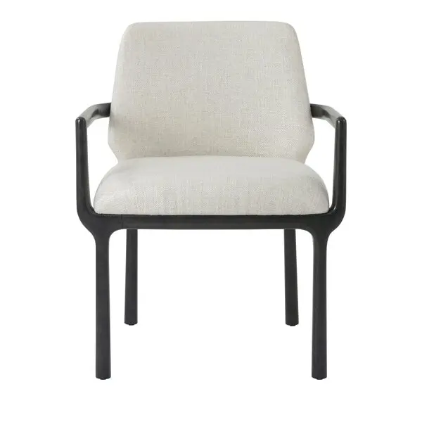 THEODORE ALEXANDER Kesden Dining Armchair - Gray/black