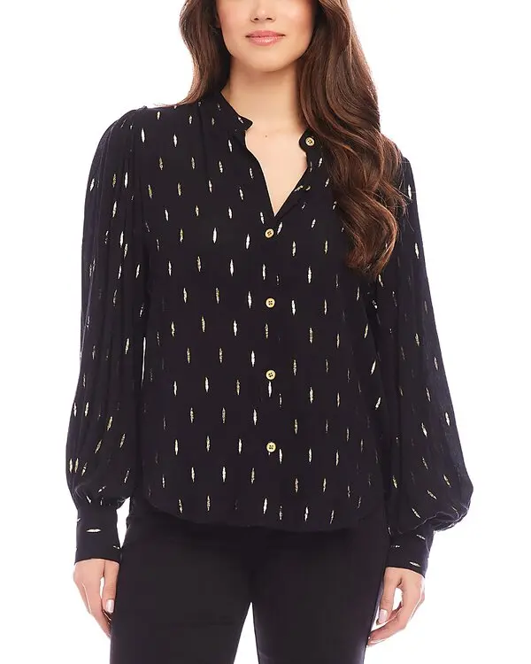 Karen Kane Shirred Sleeve Top