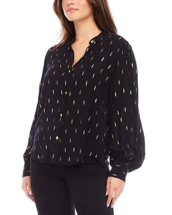 Karen Kane Shirred Sleeve Top