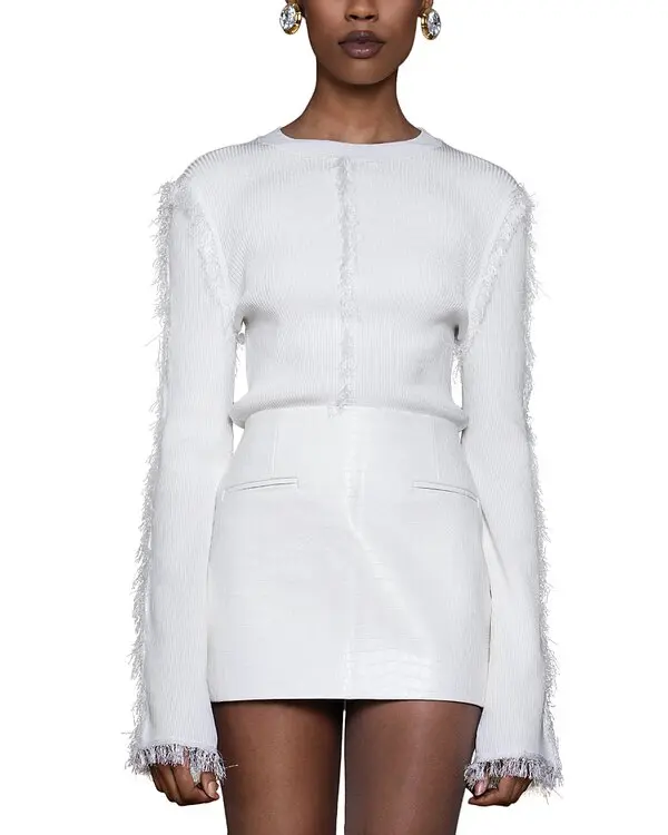 NONCHALANT LABEL Fringe Trim Sweater