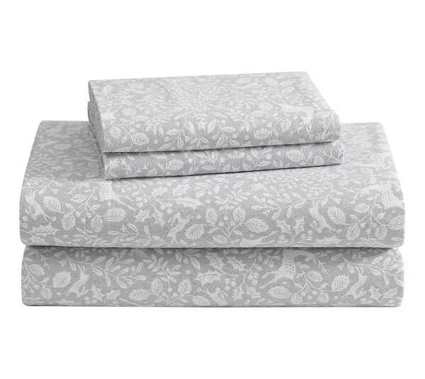 Laura Ashley Deer Dance Grey Full Sheet Set - One-color
