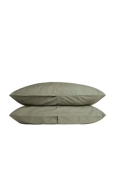 PARACHUTE Percale Pillowcase Set - Moss