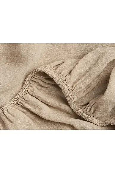 PARACHUTE Linen Fitted Sheet - Toast