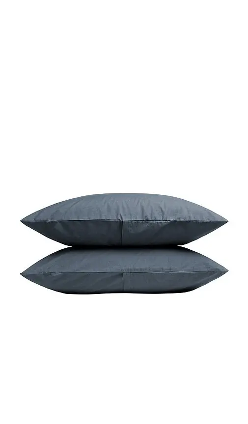 PARACHUTE Brushed Cotton Pillowcase Set In Navy - Dusk