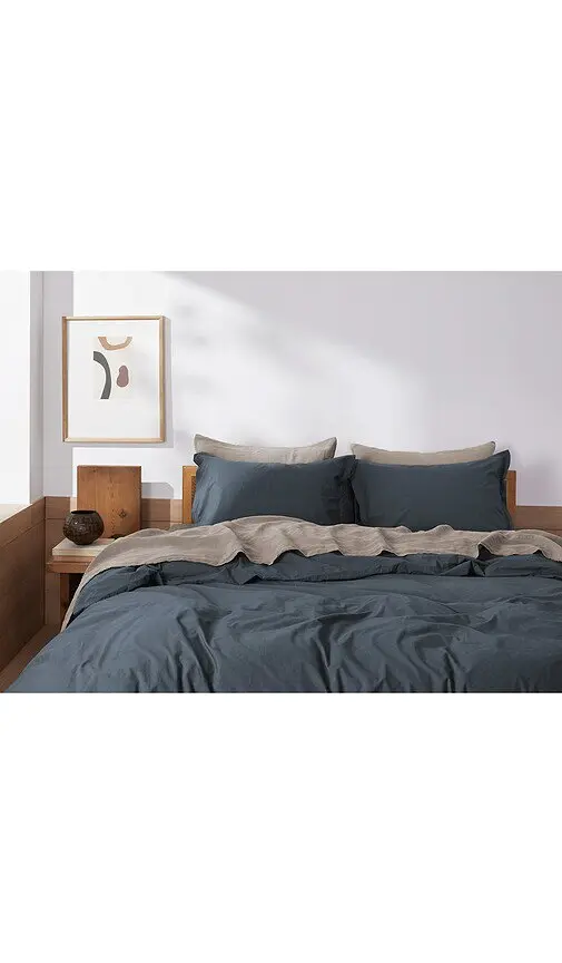 PARACHUTE Brushed Cotton Sham Set In Navy - Dusk