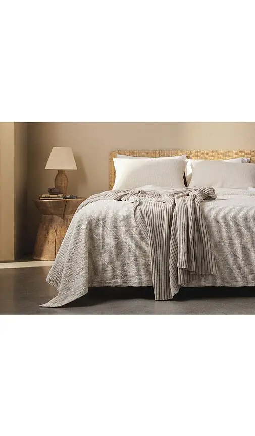 PARACHUTE Oversized Rib Knit Throw In Beige