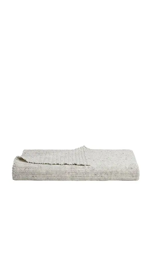 PARACHUTE Oversized Rib Knit Throw In Light Grey