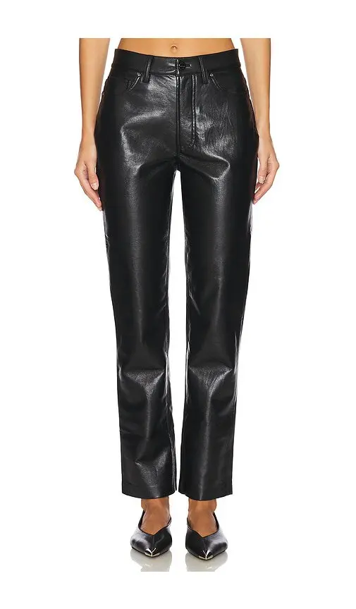 ANINE BING Bruno Pant - Black Recycled Leather