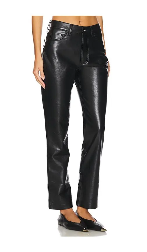 ANINE BING Bruno Pant - Black Recycled Leather