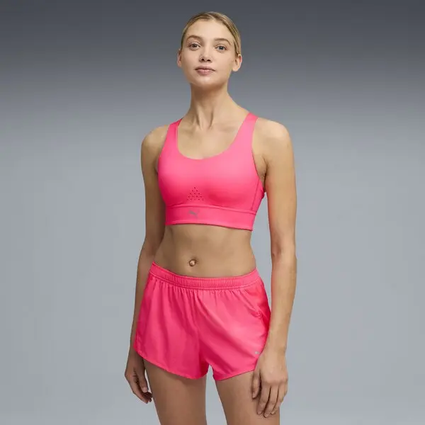 PUMA Pwrbreathe Run Moisture Wicking, High Impact Sports Bra - Pink