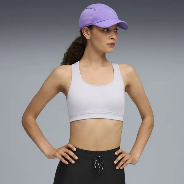 PUMA 4keeps Run Moisture Wicking, Mid Impact Sports Bra - Lilac Crush