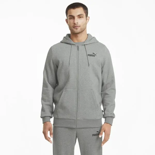 PUMA Essentials Full-zip Logo Hoodie - Gray