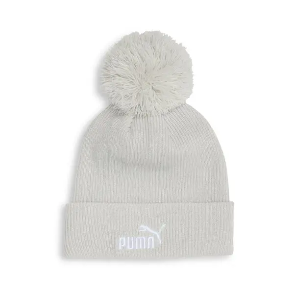 PUMA Ribbed Pom Pom Beanie - Gray