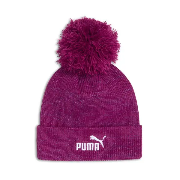 PUMA Ribbed Pom Pom Beanie - Purple