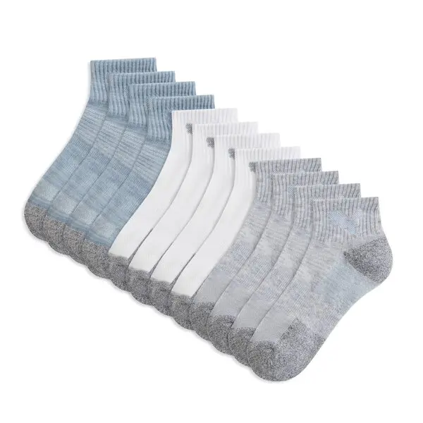 PUMA Half-terry Quarter Crew Socks 6 Pairs - Assorted Colours
