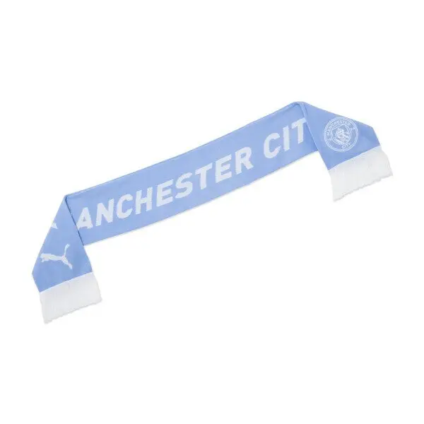 PUMA Manchester City Ftblessentials Scarf - Team Light Blue- White